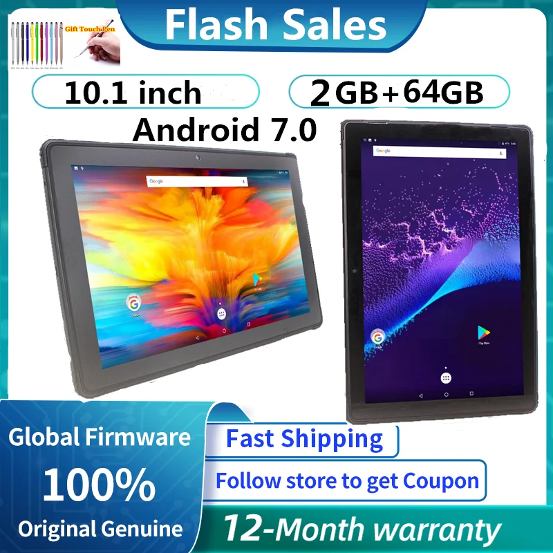 10.1 POLEGADA Android 7.0 GH3 Tablet 2GB + 64GB MTK8167 WIFI 1280*800 ...