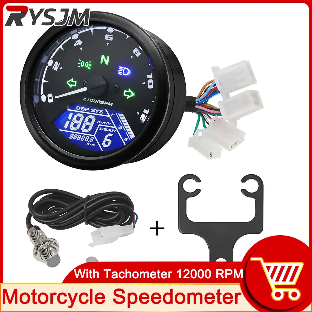 AD-New-Universal-Motorcycle-12000RMP-LCD-Speedometer-Odometer ...
