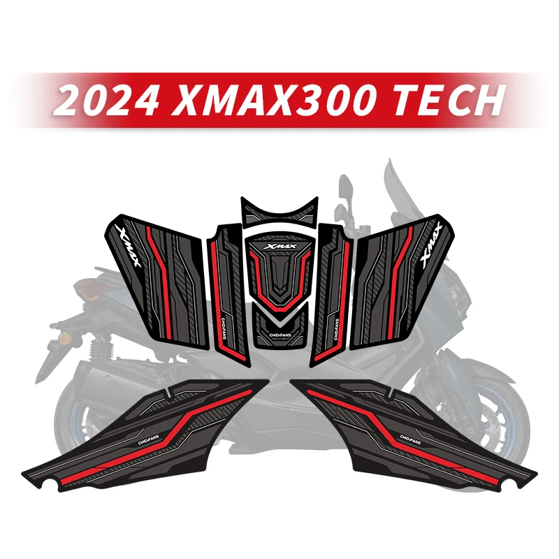 For-YAMAHA-XMAX300-2024-Years-Motorcycle-Rubber-Fuel-Tank-Stickers-Kits ...
