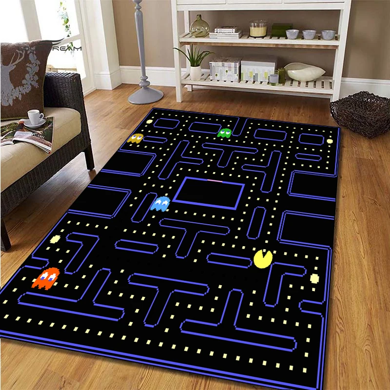 Game-Carpet-Retro-Game-Area-Rug-Retro-Gaming-Rug-Livingroom-Area-Rug ...