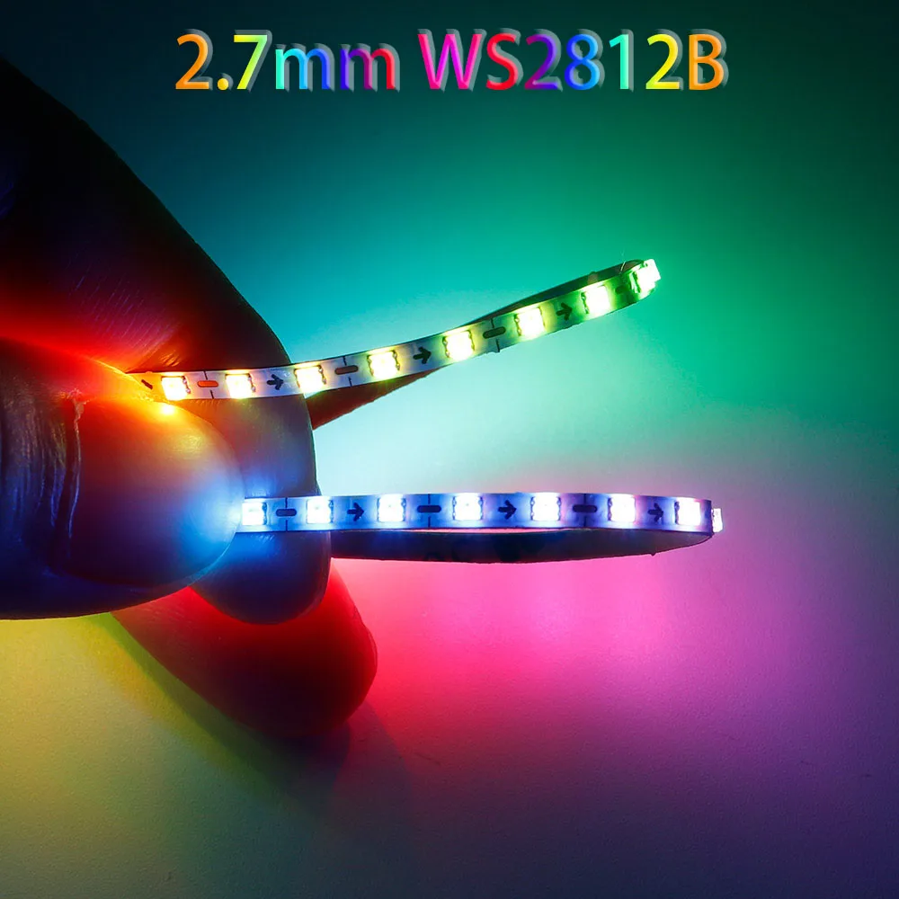 Ultra-Narrow-2-7mm-WS2812B-RGBIC-LED-Strip-WS2812-2020-160Leds-m ...