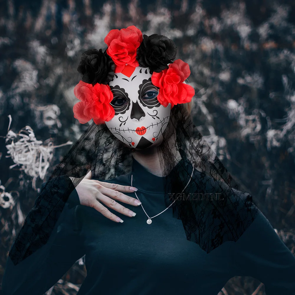 Day Of The Dead Girl Mask Costume