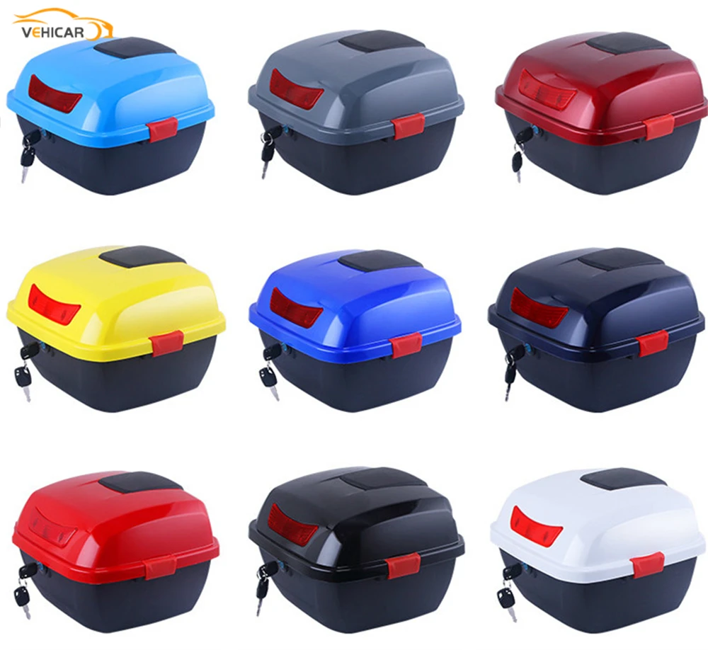 VEHICAR-Waterproof-Motorcycle-Tail-Box-Luggage-Storage-Case-Solid ...