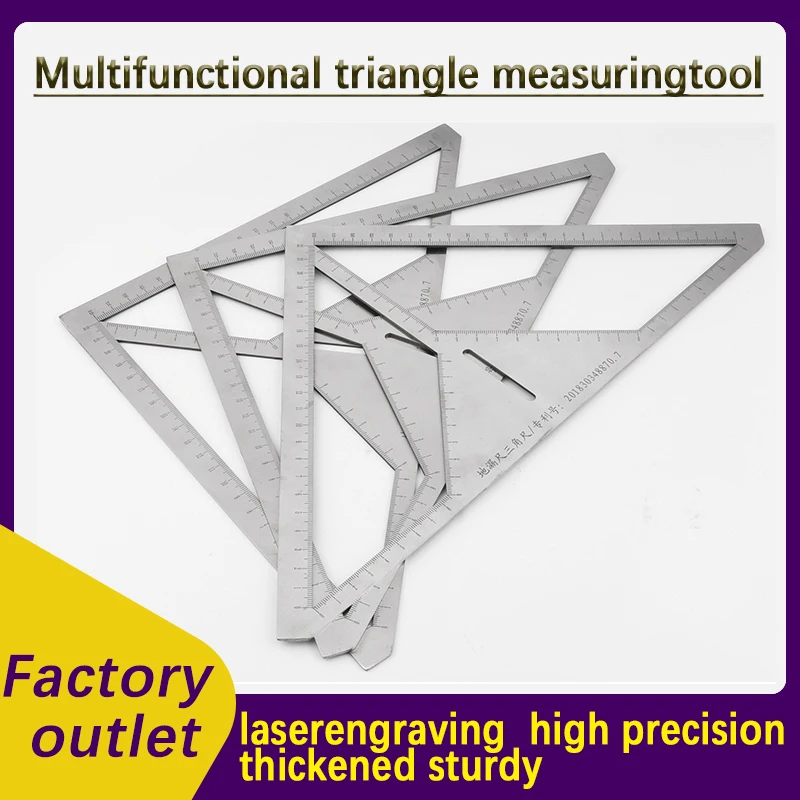 Thicken Floor Drain Ruler Multifunction Tile Stainless Steel Triangle ...