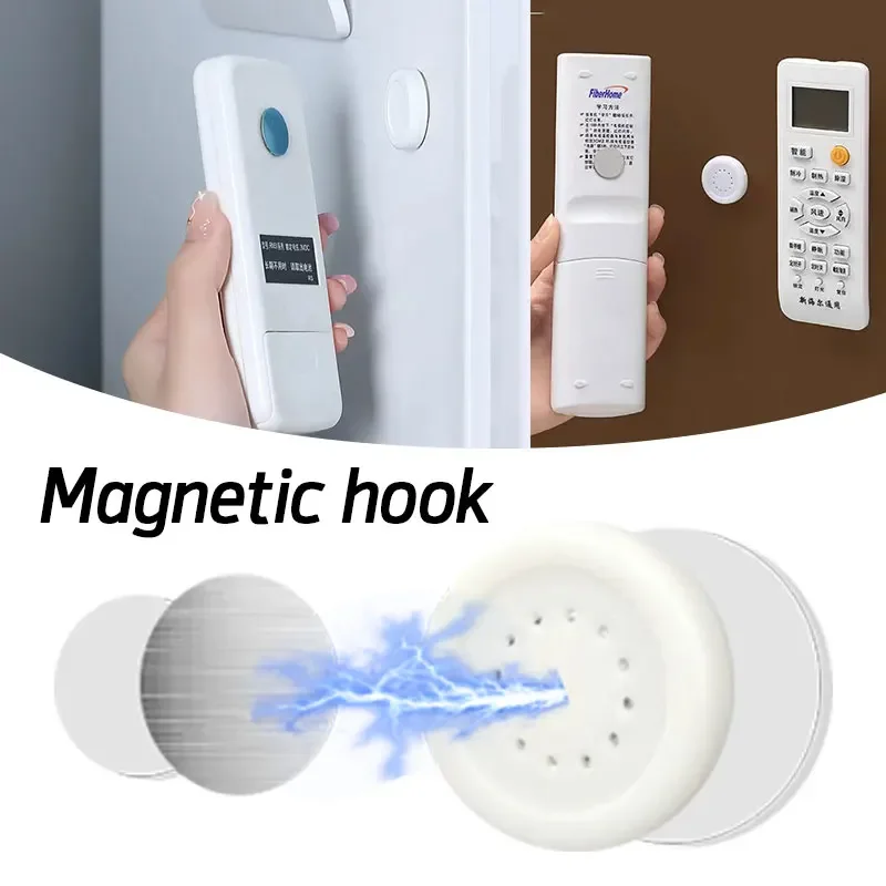 Wall-mounted Remote Control Magnet Holder Strong Magnetic Hooks Keys ...