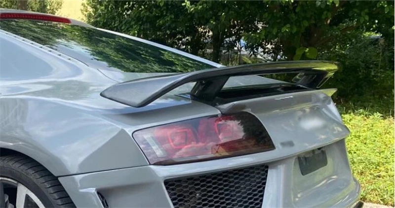 Real Carbon Fiber SPOILER For Audi R8 V8 V10 GT 2007 2008 2009 2010 ...