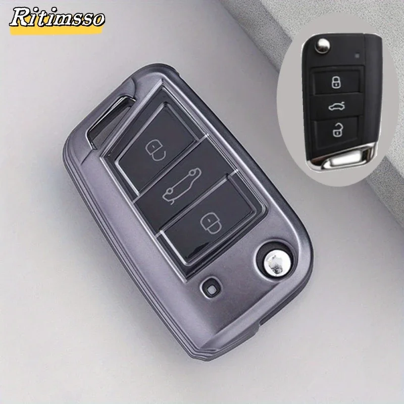 TPU-Car-Key-Case-Full-Cover-Fob-For-VW-Volkswagen-Golf-7-MK7-Tiguan-MK2 ...