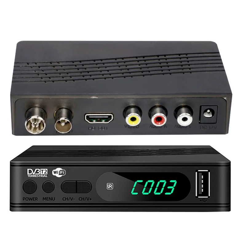 ABJF-Digital TV Decoder HD TV Boxs USB Set Top Box DVB-T2 TV Tuner ...