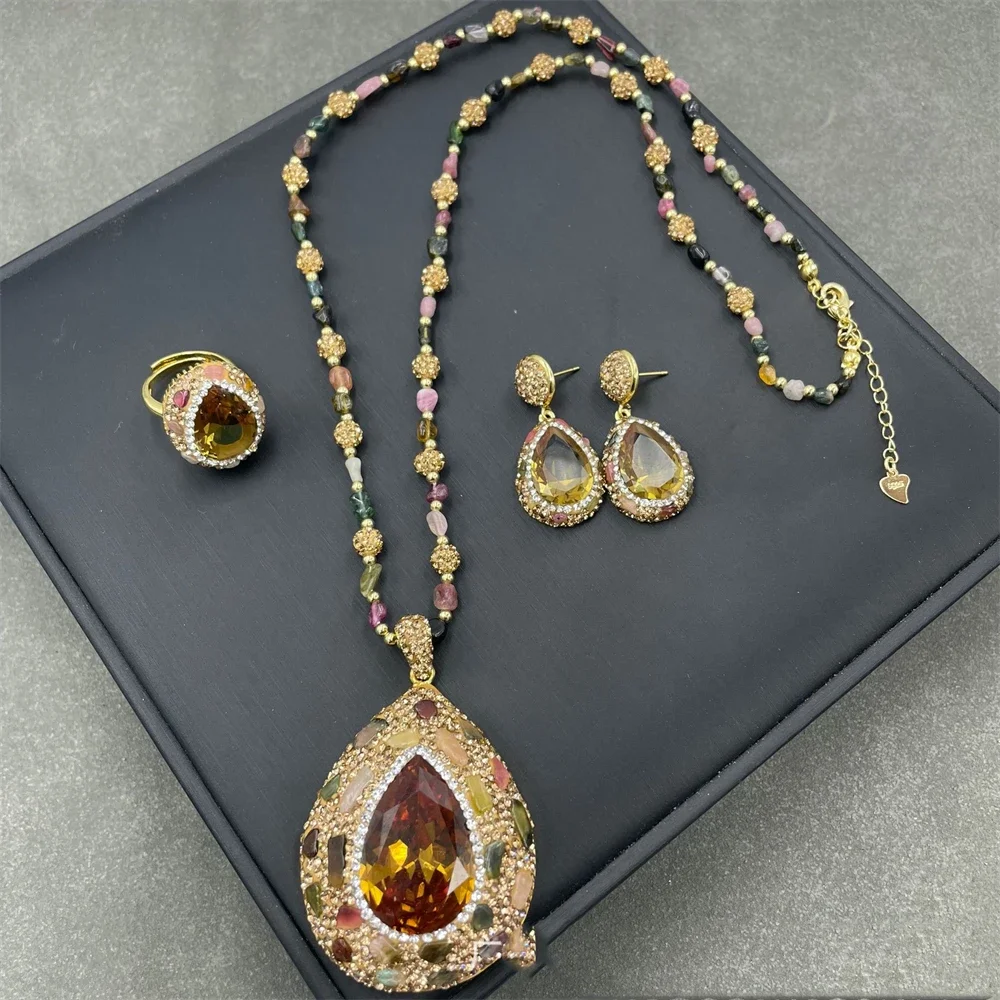 Turkish Style Zultanite Color-changed Quartz Jewelry Earring Necklace ...