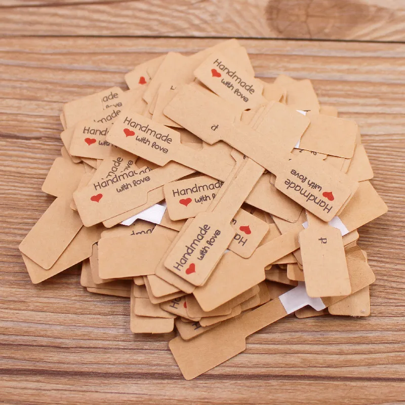 100PCS-multi-style-ring-folded-labels-white-kraft-handmade-with-love ...