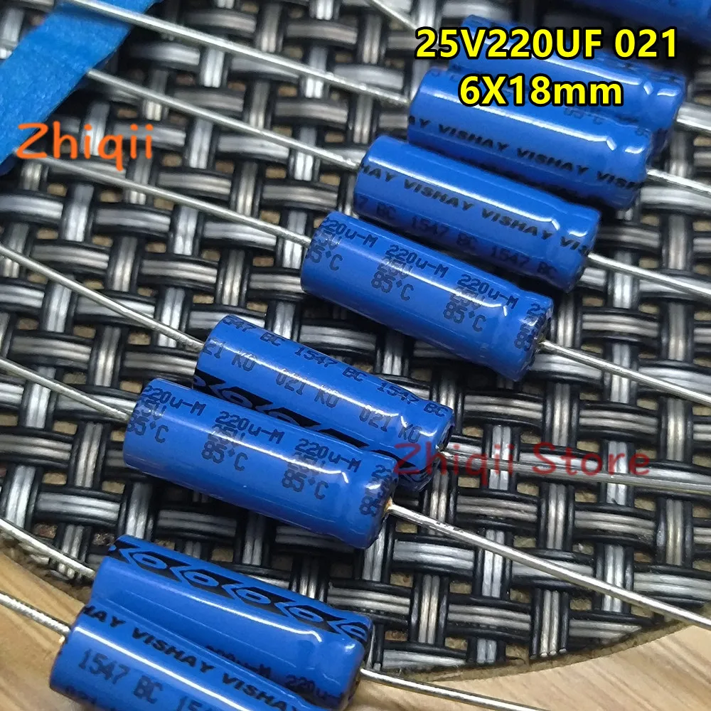 10pcs/20pcs 220uF 25V PH VISHAY BC 021 Series 25V220UF 6x18mm Axial ...