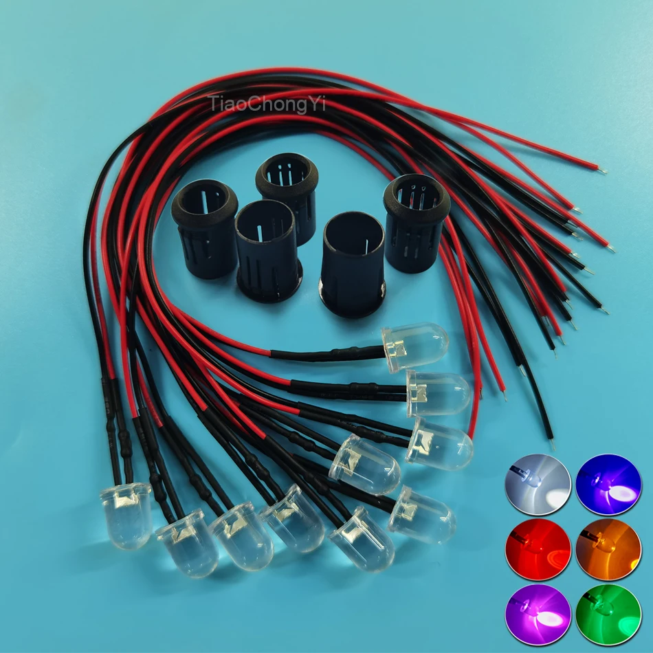 DC12-24V 10mm LED beads Red Green Blue Purple Yellow Pink white UV ...