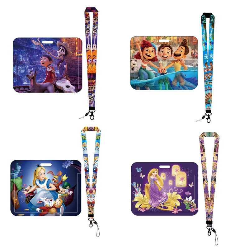 Disney horizontal Identification Card Holder And lanyard Cartoon Card ...