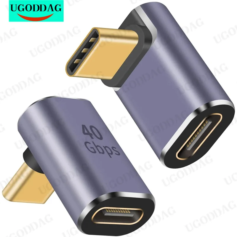 USB UP/Down Angle Type C Adapter for USB 4 Cable 40Gbps Extender 8K ...