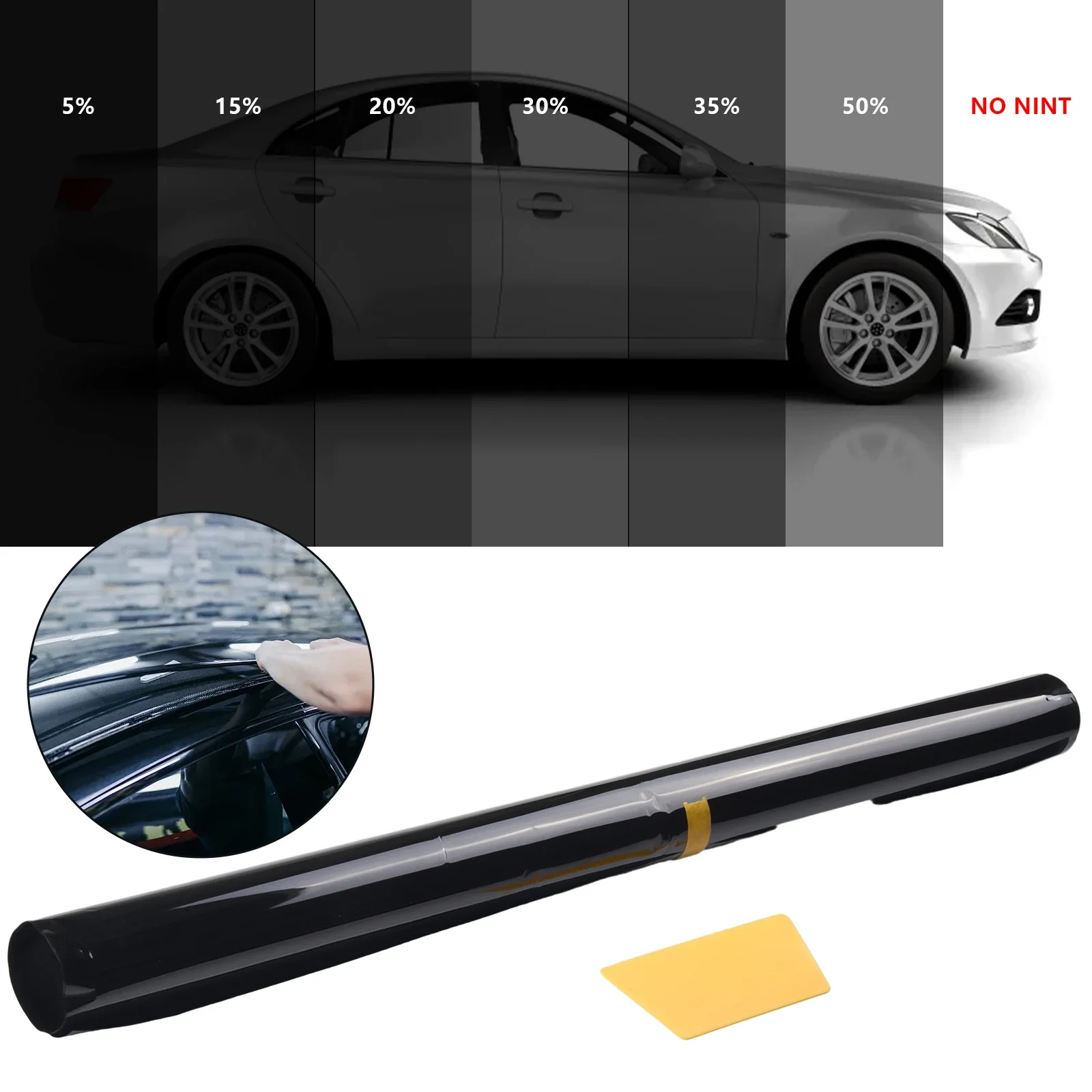 DARK-SMOKE-Window-Tint-Film-DTY-FILM-Kit-PET-1M-X-50CM-CAR-WINDOW-TINT ...