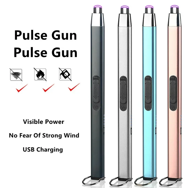 USB Type-C Charging Portable Hook Electric Arc Ignition Gun Metal ...