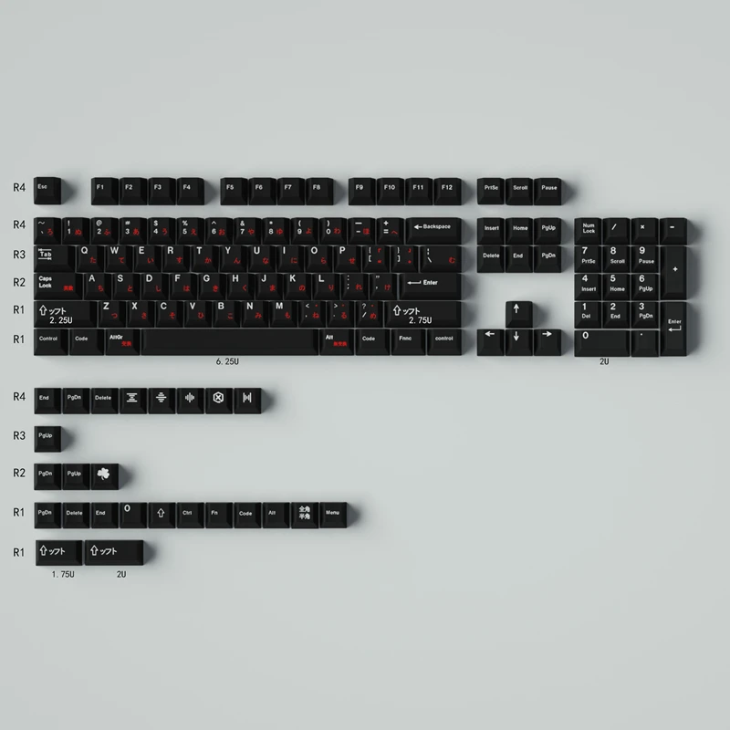 GMK-WoB-Red-Cyrillic-23-129-Keys-Cherry-Profile-PBT-Material-Keycaps ...