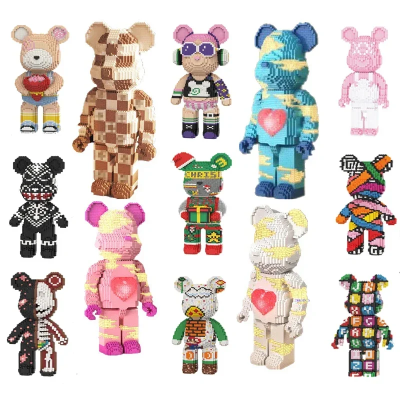 Mini-Bearbricklys-Block-Bear-Model-With-Light-Building-Block-Toys-For ...