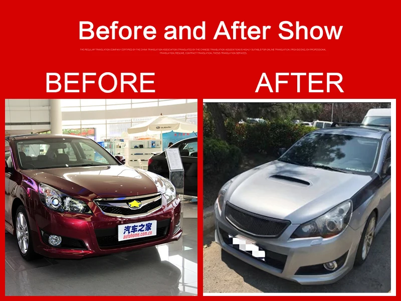Racing Grille Redesign Front Bumper Grill Body Kit Accessories Fit Subaru Legacy 2009 2010 2011 2012 Year A.B.I