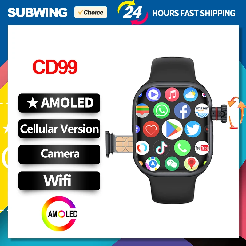 CD99-Cellular-Card-Version-Smart-Watch-2GB-RAM-AMOLED-Wifi-GPS-32GB-ROM ...