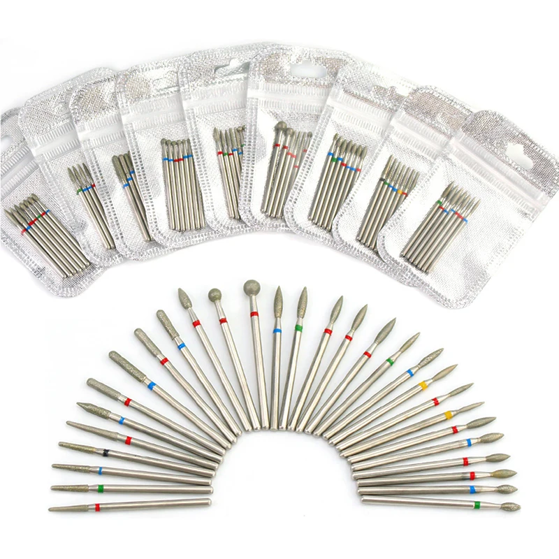 7pcs-bag-Nail-Milling-Cutter-Drills-Bit-Set-Diamond-Stone-For-Manicure ...