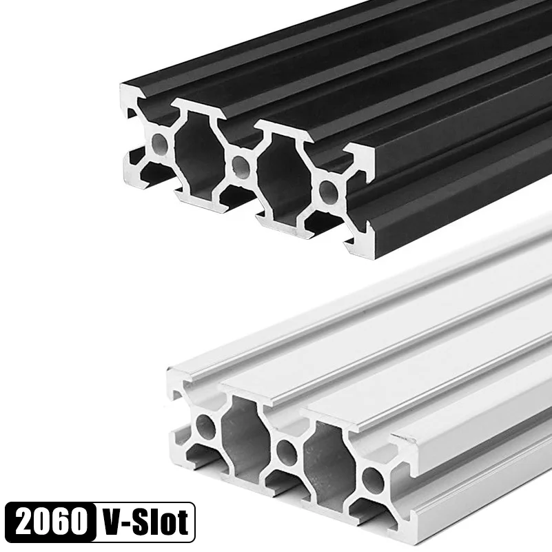 2/4pcs 2060 V-slot Aluminum Profile Extrusion 100mm-1500mm Linear Rail ...