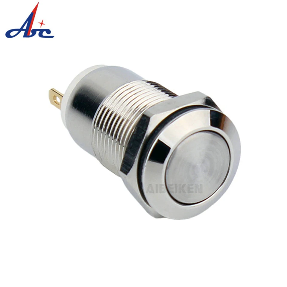 12mm-1NO-Momentary-Latching-push-button-switch-high-flat-head-Push ...