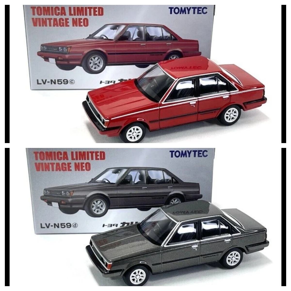 Tomica-Vintage-NEO-LV-N59d-N59c-Carina-1600-GT-R-84-Gray-1-64-Tomytec ...