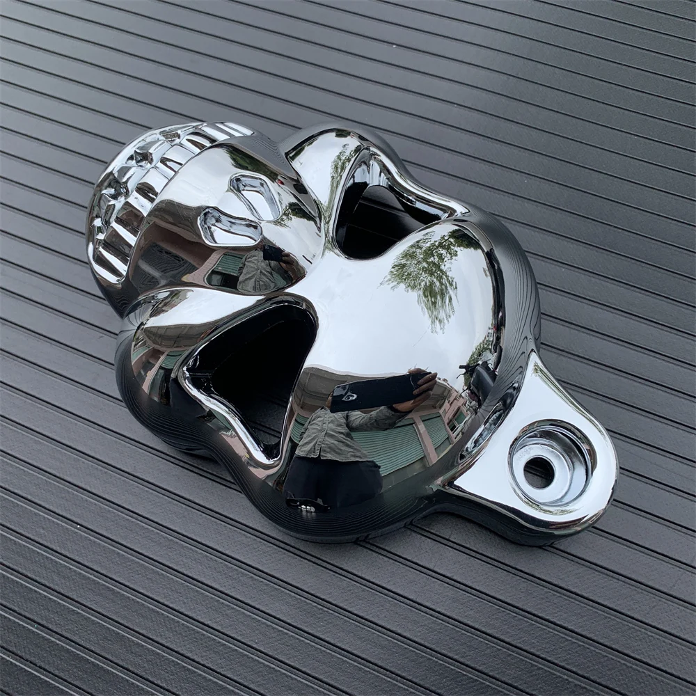 Motorcycle-Aluminum-Skull-Horn-Cover-Cowbell-For-Harley-Dyna-Sportster ...