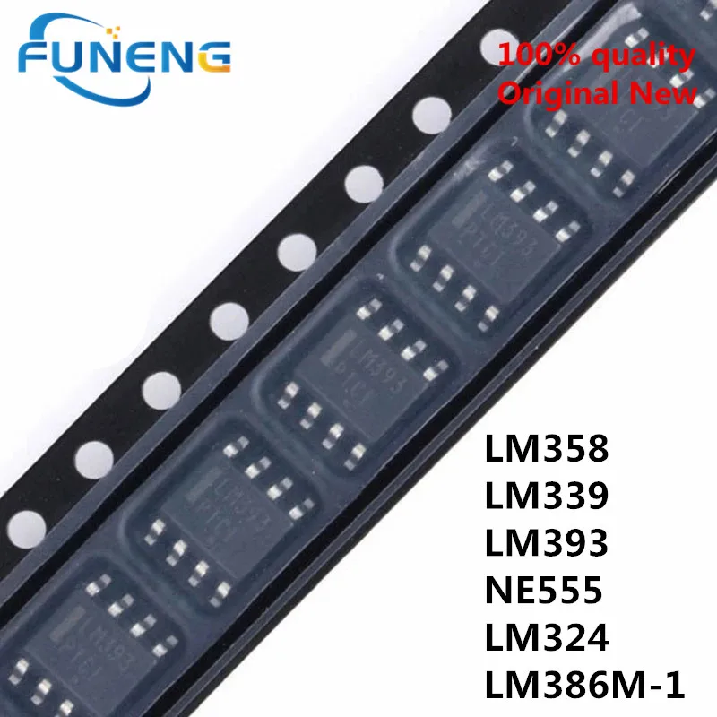 50PCS LM358 LM393 LM339 LM324 NE555 SOP SMD LM358DR LM324DR LM339DR ...