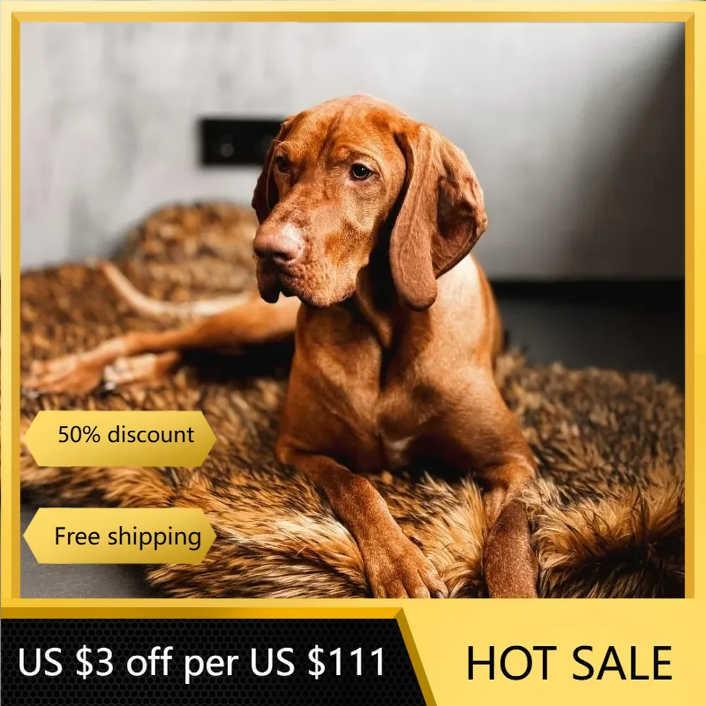 Fluffy-Pet-Rug-With-Waterproof-and-Washable-Cover-Dog-Beds-Memory-Foam ...