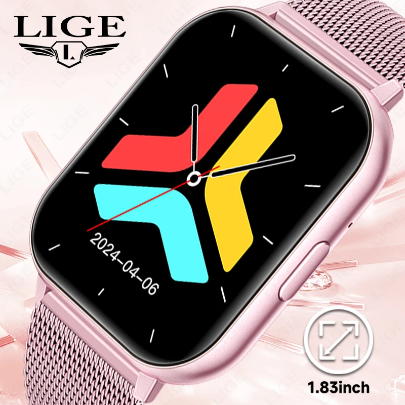 LIGE Smart Watch 1.83" HD Bluetooth Smartwatch Wireless Calls Men Women ...