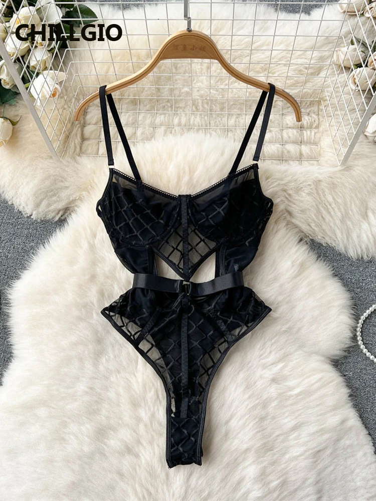 CHILLGIO-body-Sexy-a-cuadros-para-mujer-ropa-de-dormir-ntima-con-dise-o ...