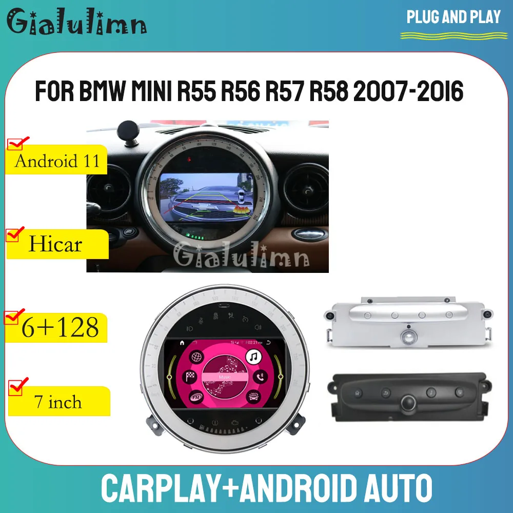 Gialulimn Android 11 System Car Radio 7inch For Bmw Mini Cooper R55 R56 ...