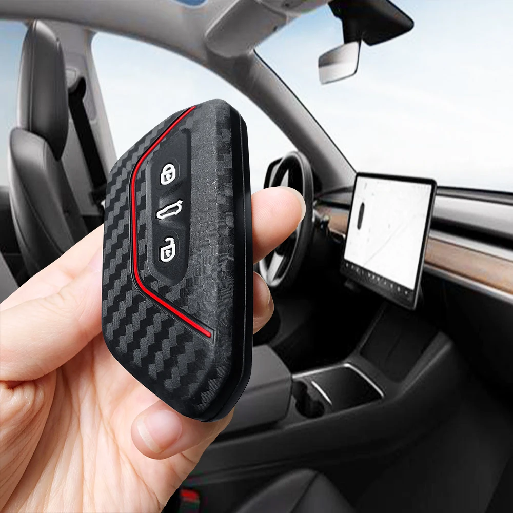 Silicone Key Case Remote Car Key Cover For Seat Leon Mk4 Cupra ...