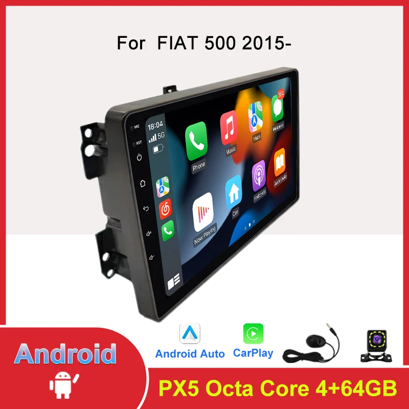 Android-12-QLED-9-Screen-Car-Radio-For-Fiat-500-500L-2015-2016-2017 ...