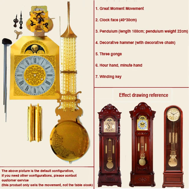 Mechanical Clock Movements With Weights