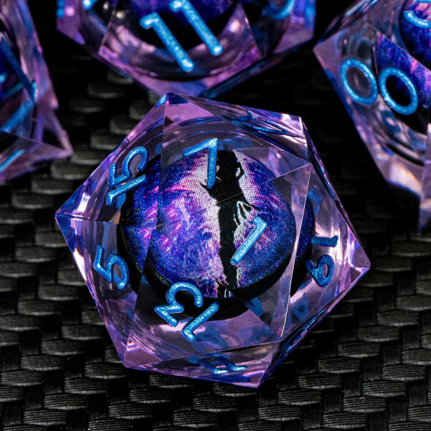 Dnd-D20-Purple-Liquid-Flow-Eye-Dice-Set-Ring-D-and-D-Sharp-Edge-Dice ...