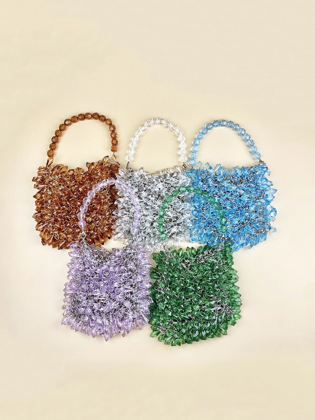 Small-and-Handmade-Acrylic-Solid-Color-Beads-Women-s-Handheld-Water ...
