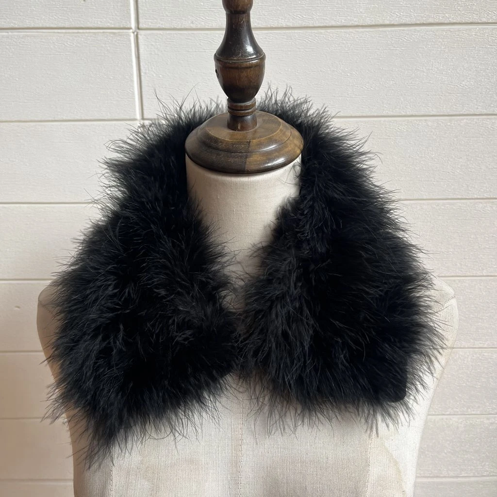 Women real fur ostrich feather scarf 2023 fashion color fur scarf ...