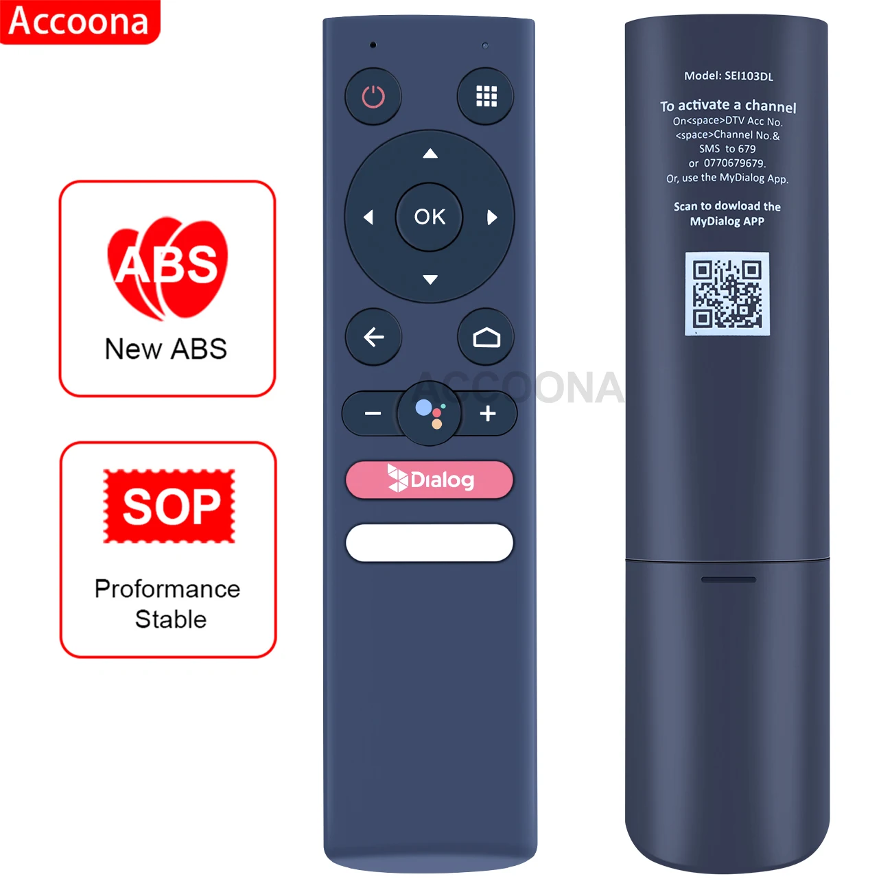 Voice remote control for Dialog Television ViU Mini SEI103DL TV BOX