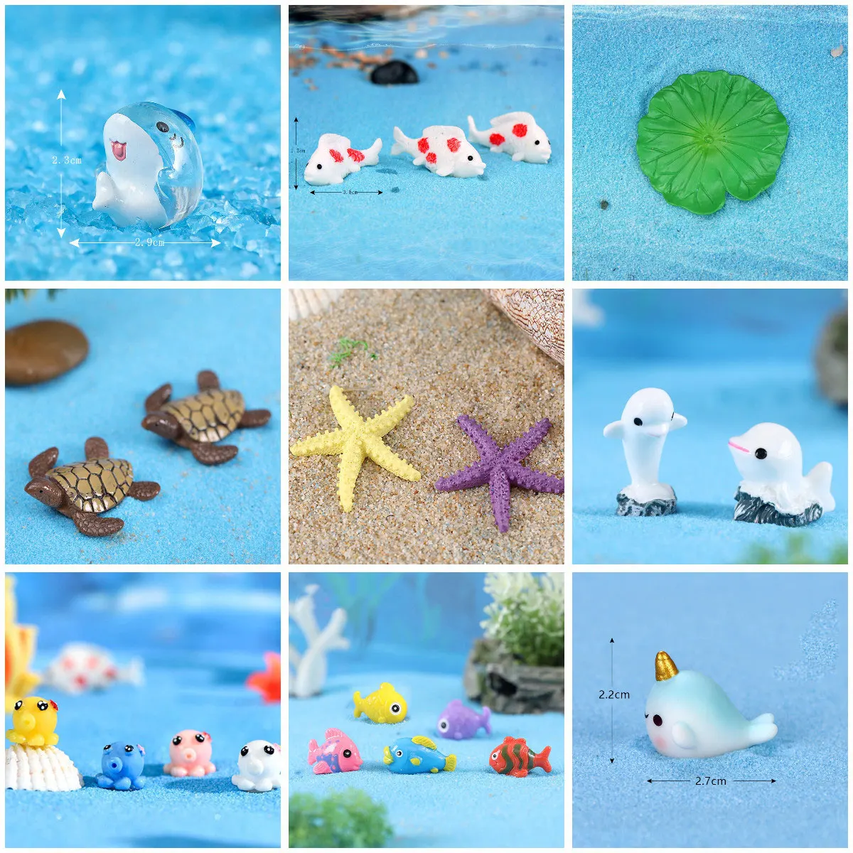Miniaturs Sea Decorations | Sea Miniature Figurine | Miniature Sea ...
