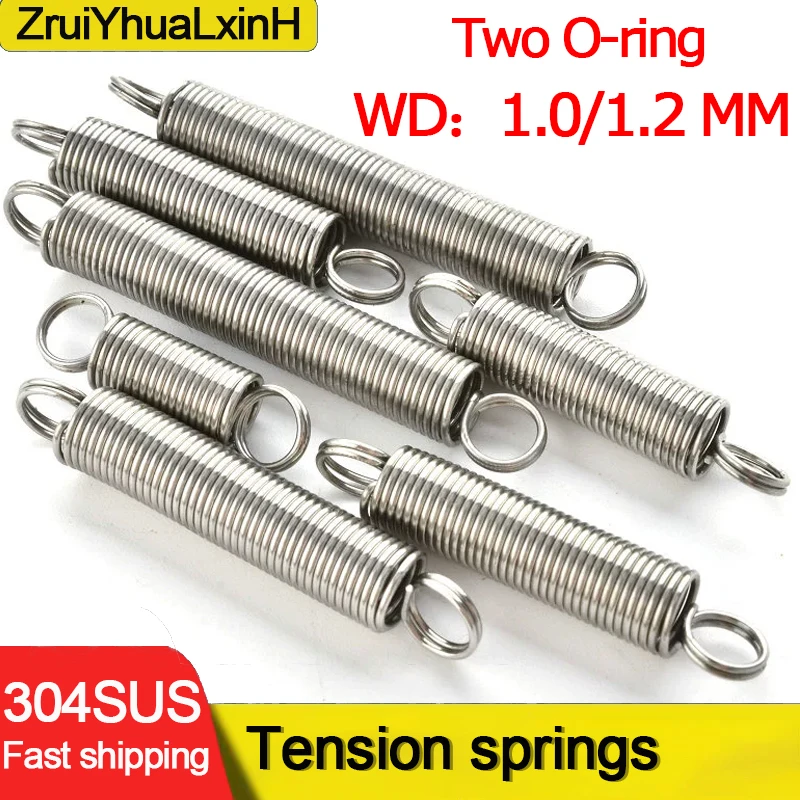 304 Stainless Steel O-ring Spiral Tension Spring, Steel Wire Diameter ...