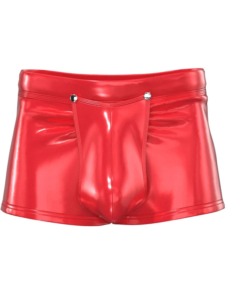 S-5XL-Wet-Look-PVC-Boxer-Shorts-Shiny-PU-Leather-Convex-Pouch ...