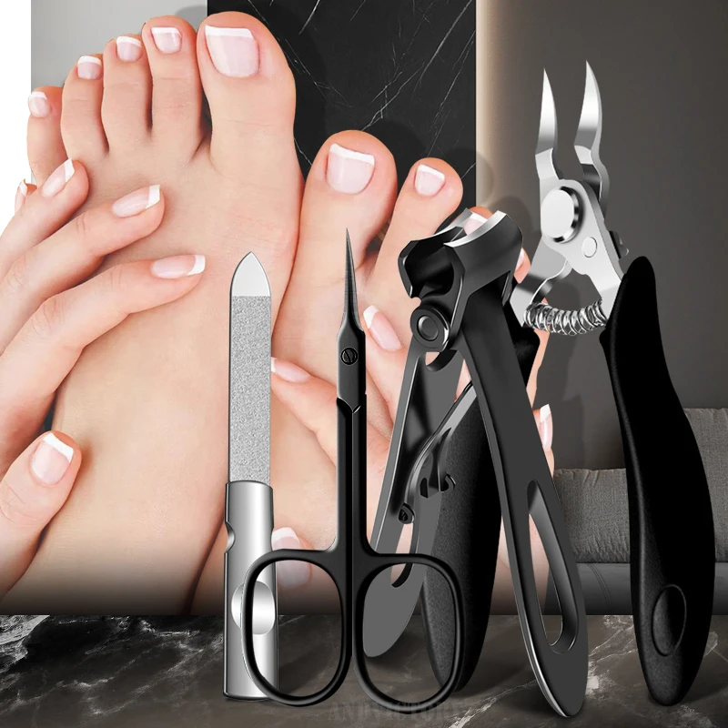 4Pcs-set-Toenail-Clippers-Thick-Nails-Wide-Jaw-Opening-Extra-Large-Toe ...