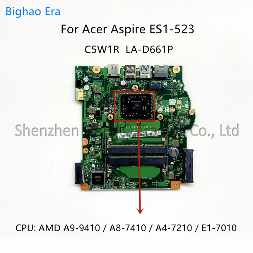 C5W1R-LA-D661P-For-Acer-Aspire-ES1-523-Laptop-Motherboard-With-E1-7010 ...