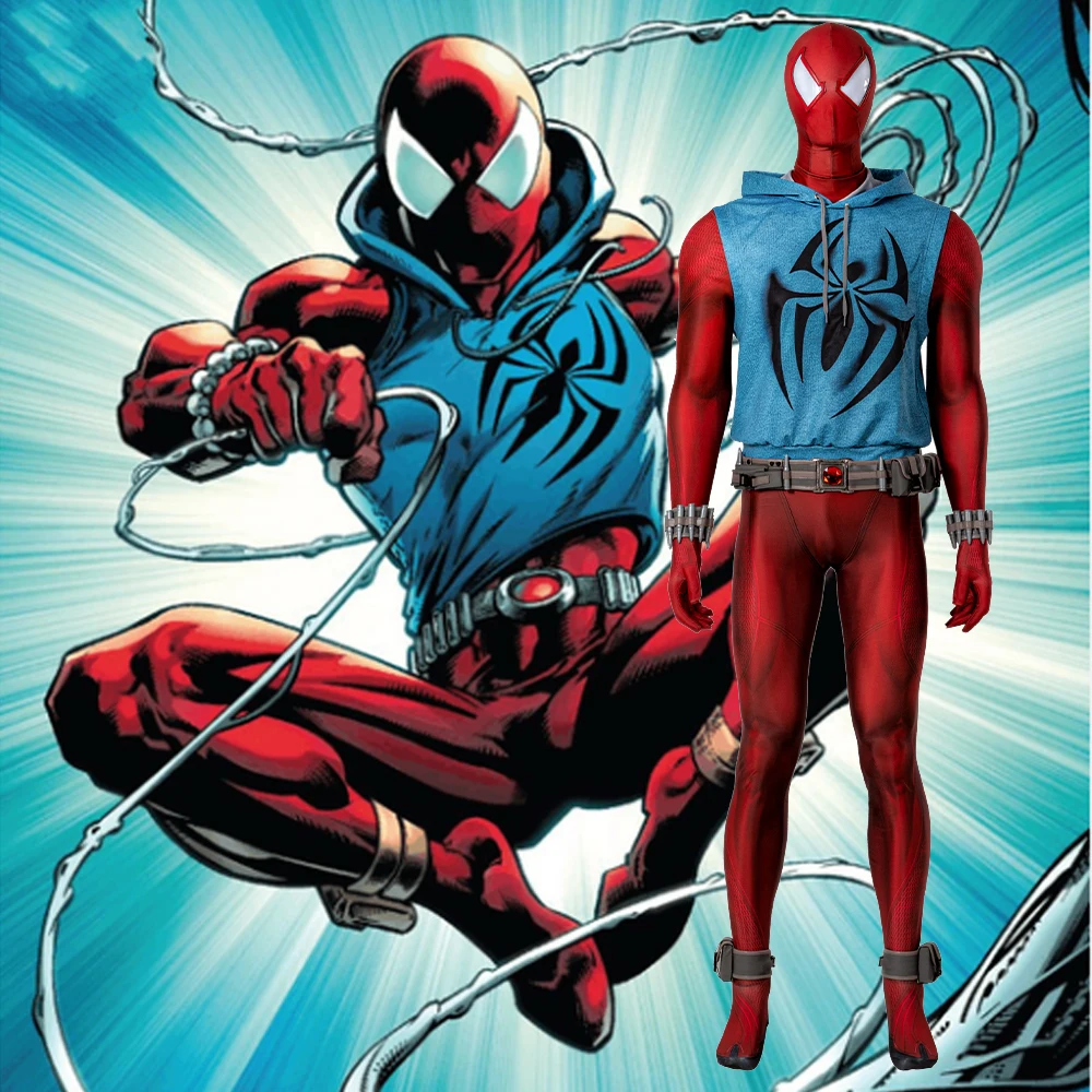 Disfraz de Cosplay de Spider Scarlet para hombre, mono de Cross Verse ...