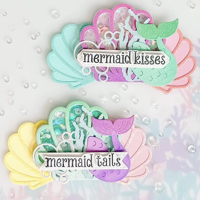 Seashell Stencil Little Mermaid