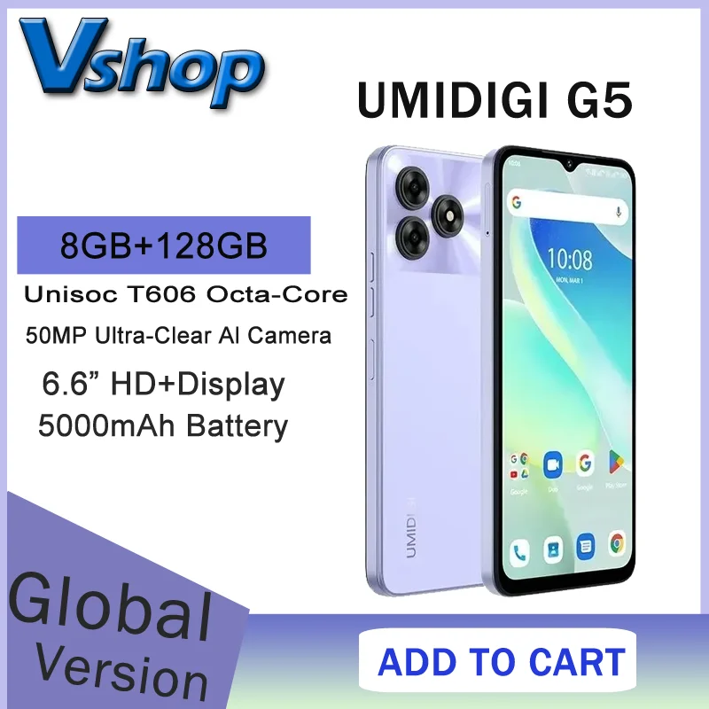 UMIDIGI-G5-Smartphone-8GB-RAM-128GB-ROM-50MP-Camera-5000mAh-Battery-6 ...
