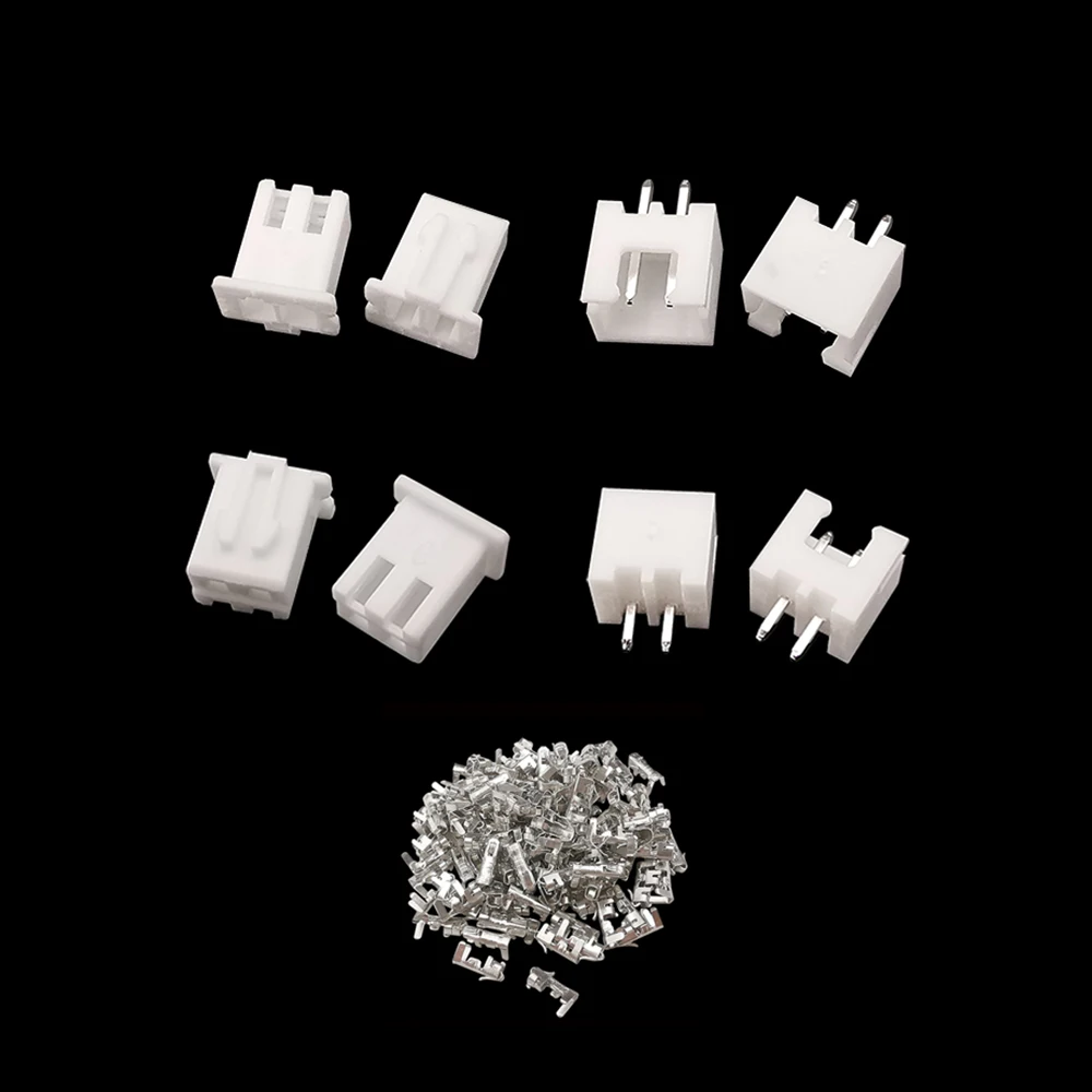 50Sets-JST-XH2-54-2Pin-Plug-Male-Female-Housing-Pin-Header-Terminal ...